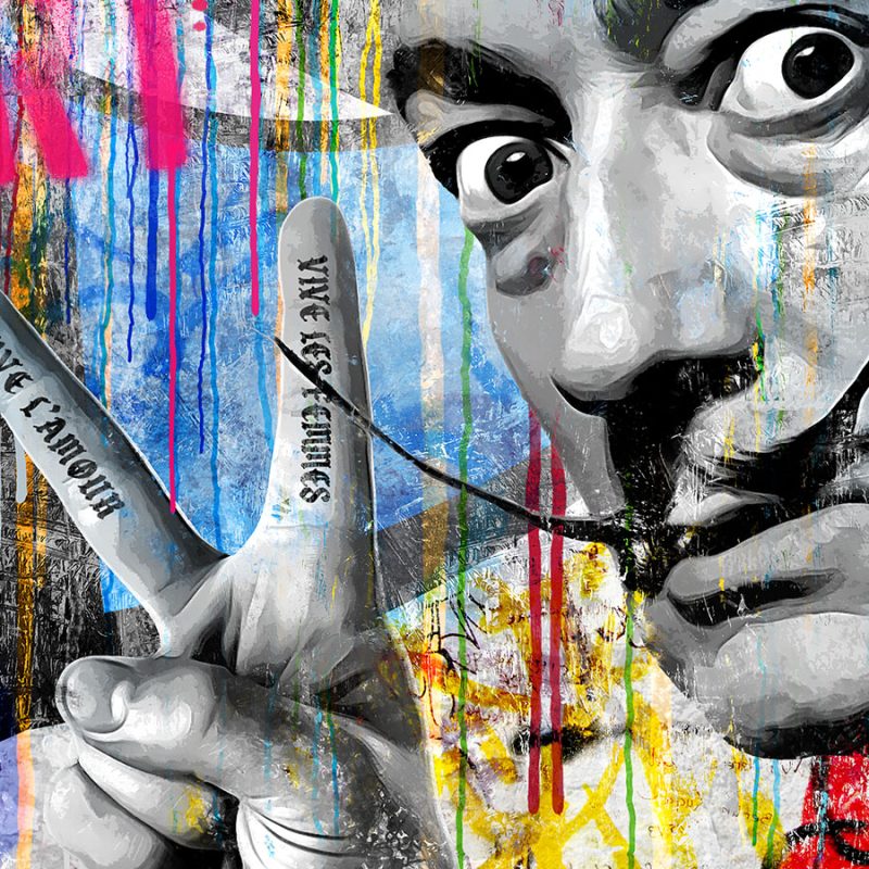 Tableau déco roi Dali Street-art